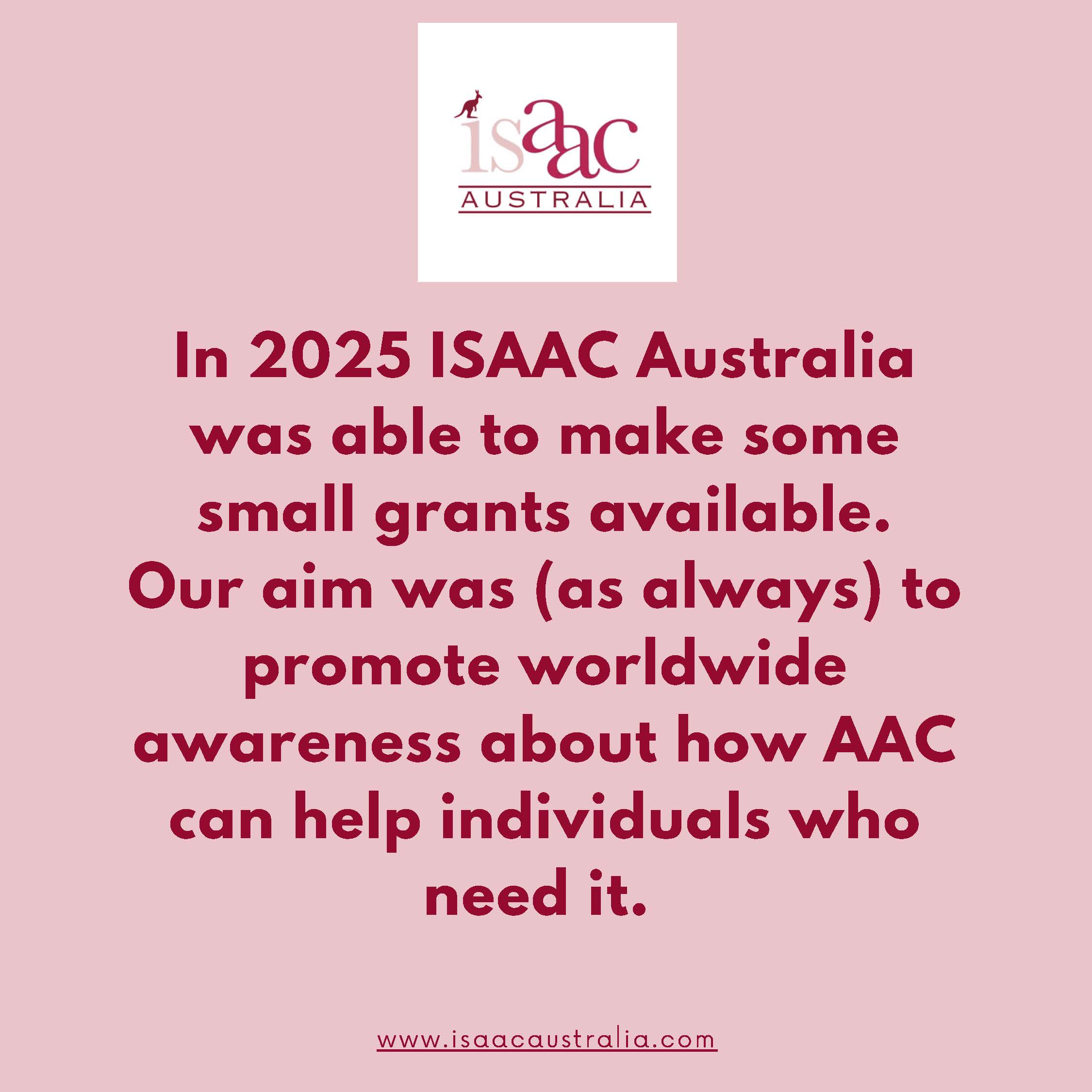 ISAAC Australia 2025 Small Grants - ISAAC Australia